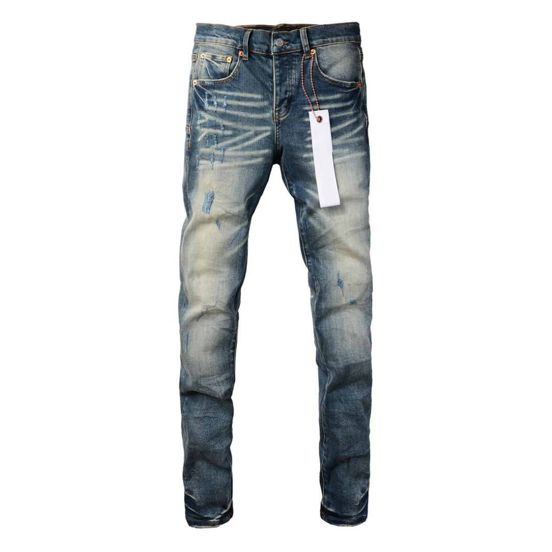 Washed Dark Blue Jeans – Jeanfluence
