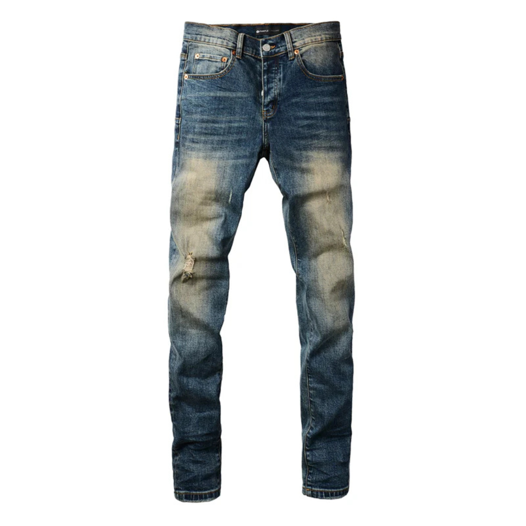 Washed Dark Blue Jeans – Jeanfluence